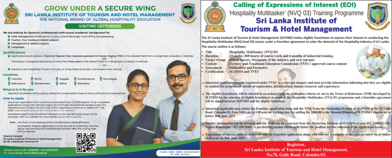 SLITHM – Sri Lanka Institute of Tourism & Hotel Management